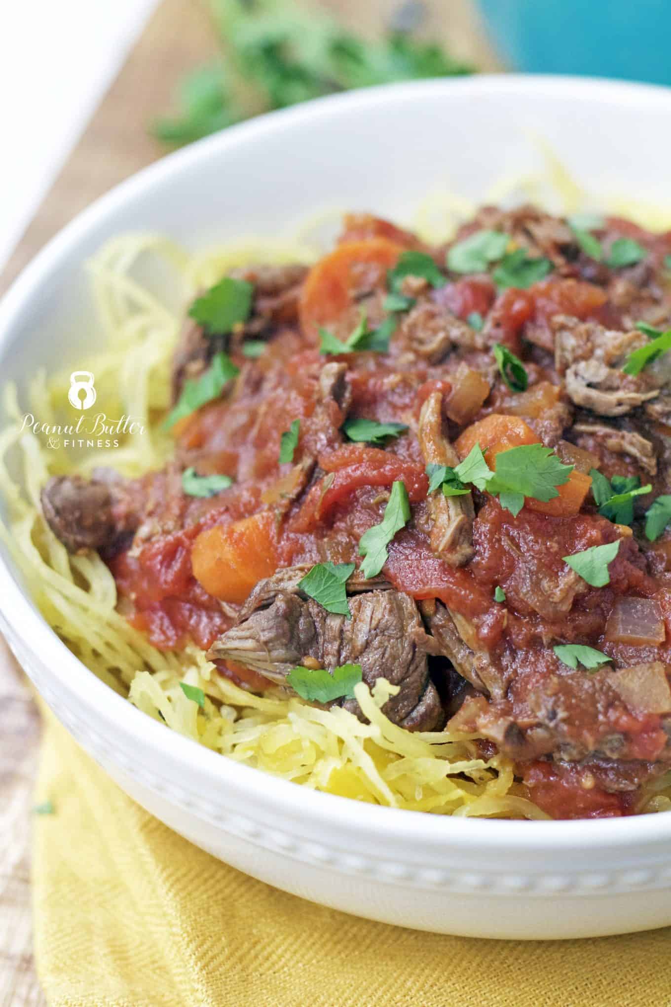 Short Rib Ragu with Spaghetti Squash - Peanut Butter and Fitness