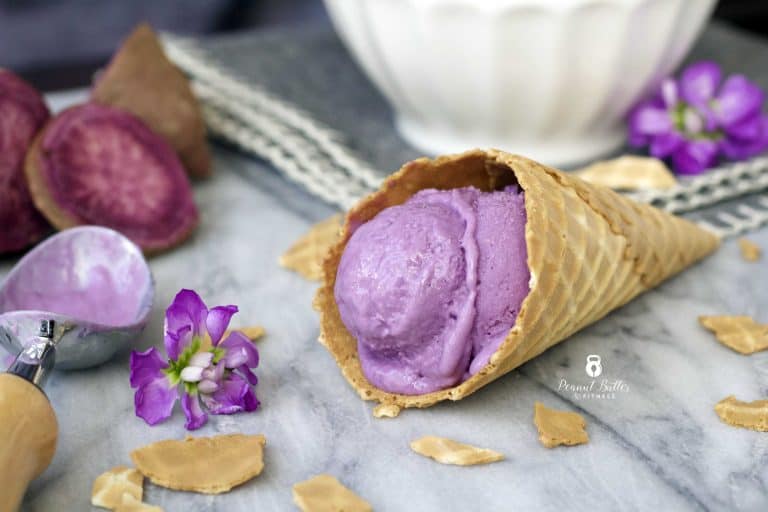 Paleo Purple Sweet Potato "Ice Cream" - Peanut Butter and Fitness