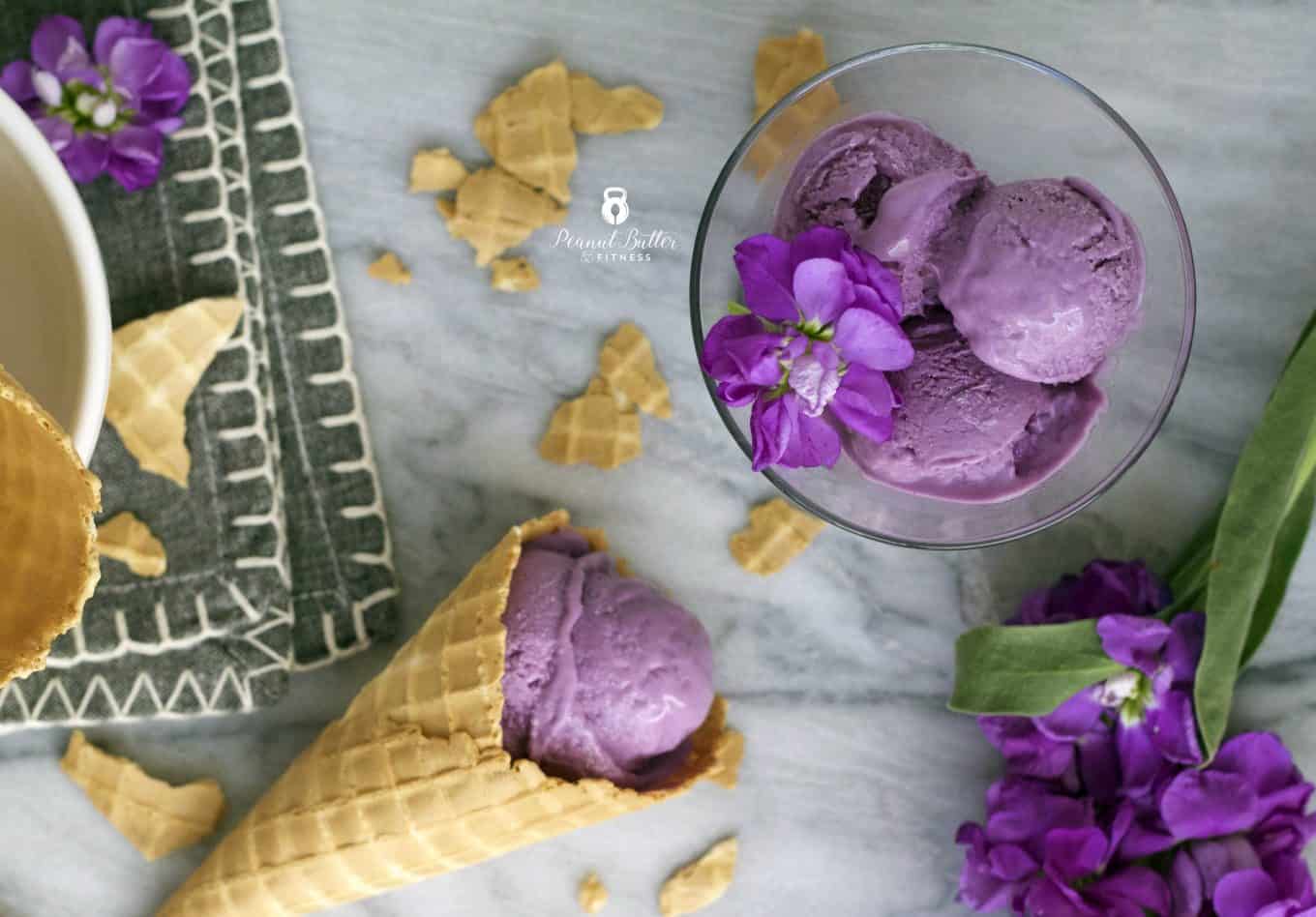 Paleo Purple Sweet Potato "Ice Cream" - Peanut Butter and Fitness