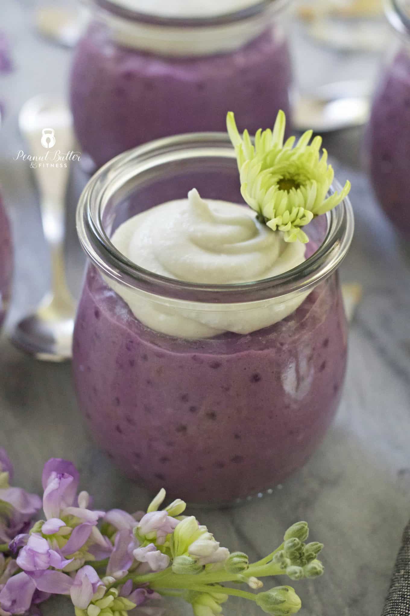 Paleo Purple Sweet Potato Tapioca Pudding - Peanut Butter and Fitness