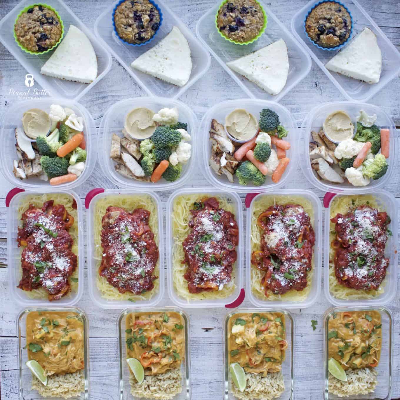Meal Prep - Week of January 29th, 2018 - Peanut Butter and Fitness
