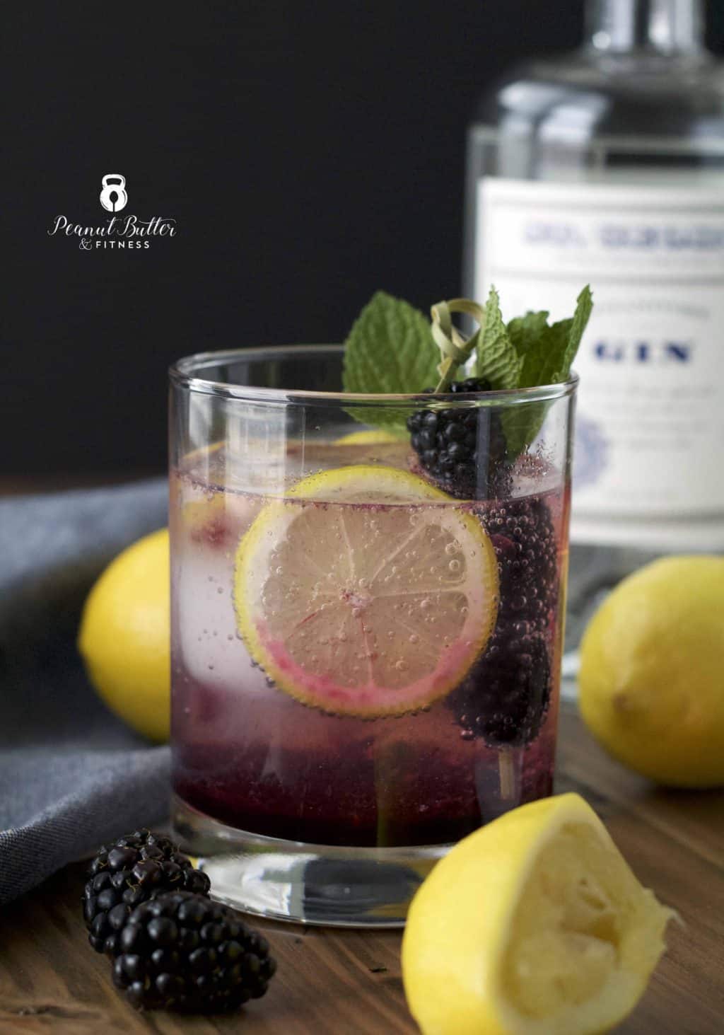 Blackberry Gin Smash - Peanut Butter and Fitness