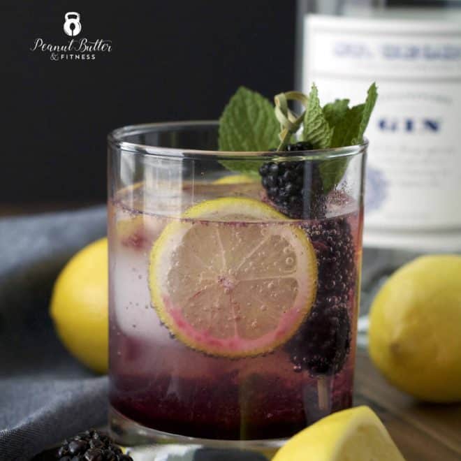 Blackberry Gin Smash - Peanut Butter and Fitness