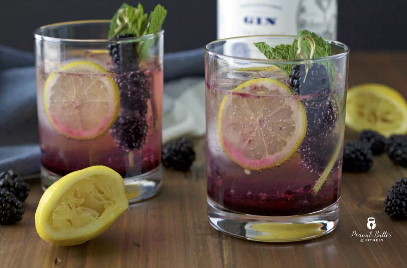Blackberry Gin Smash - Peanut Butter and Fitness