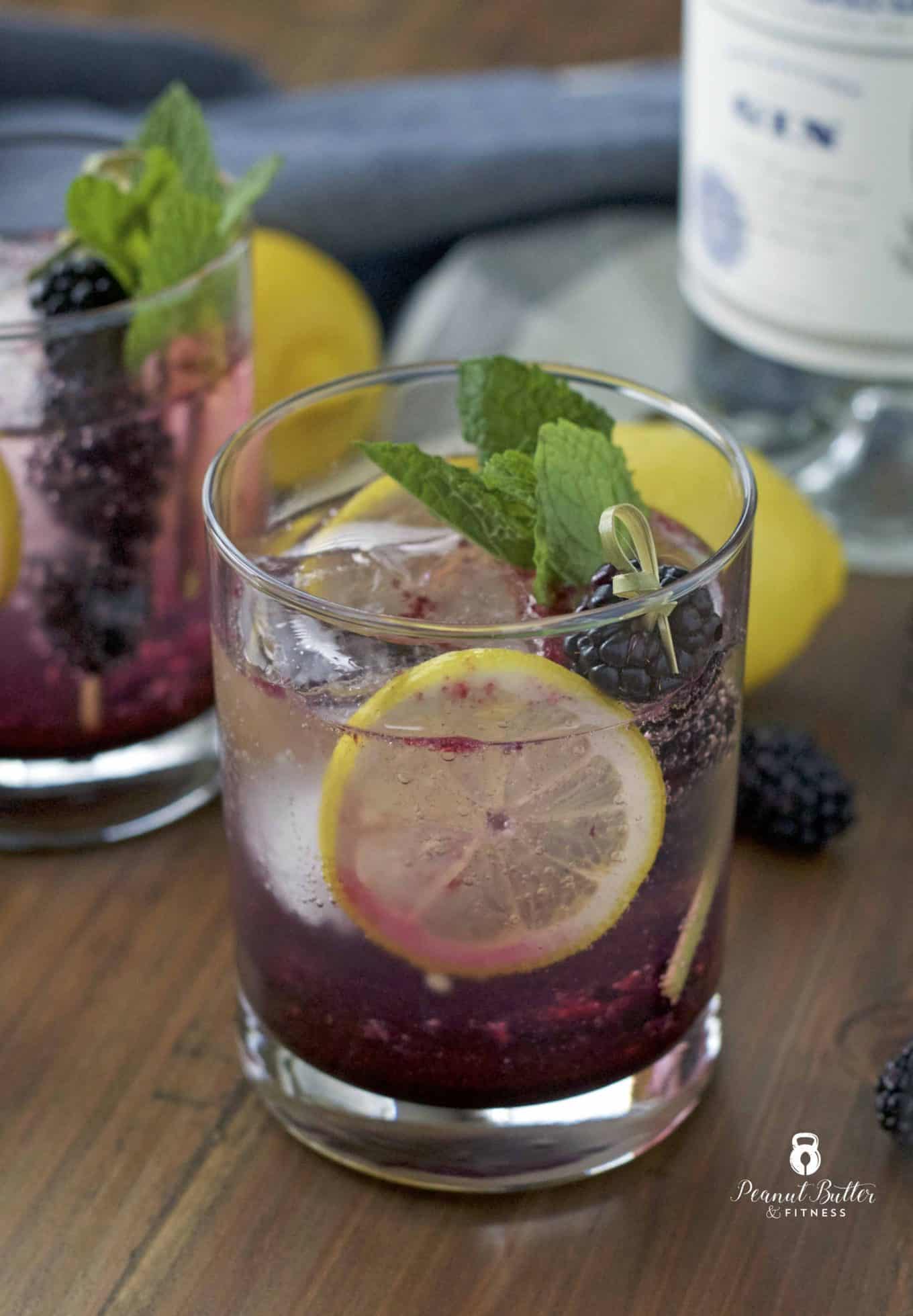 Blackberry Gin Smash - Peanut Butter and Fitness