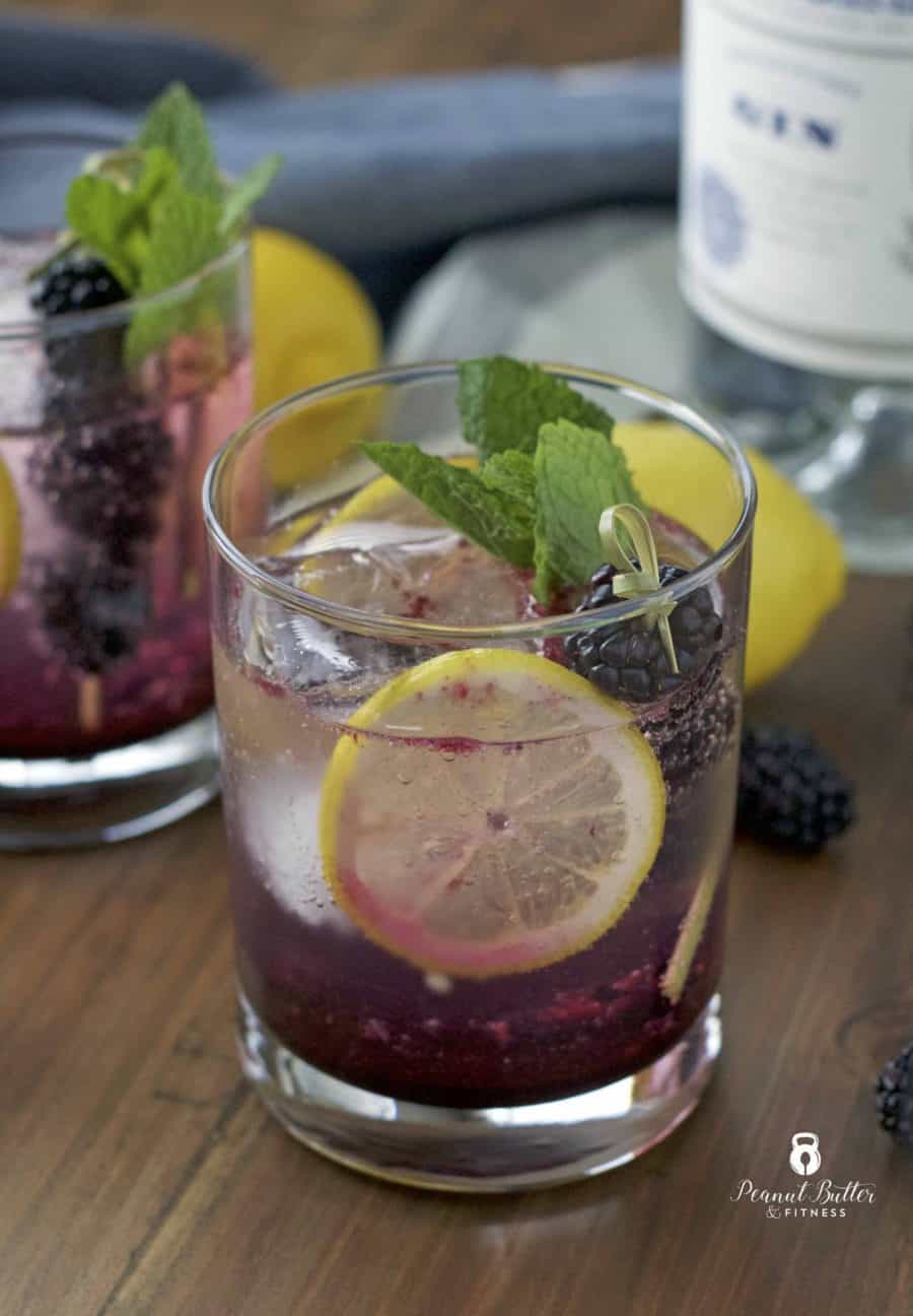 Blackberry Gin Smash - Peanut Butter and Fitness