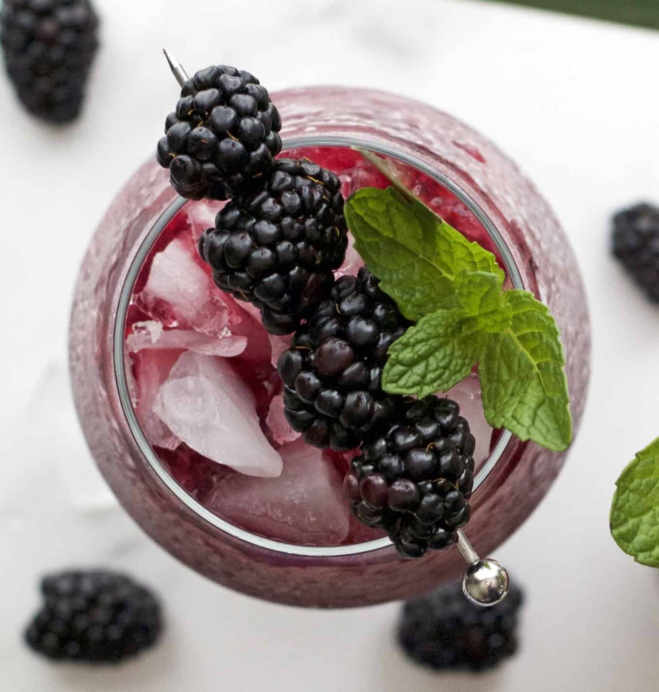 Blackberry Rum Swizzle - Peanut Butter and Fitness