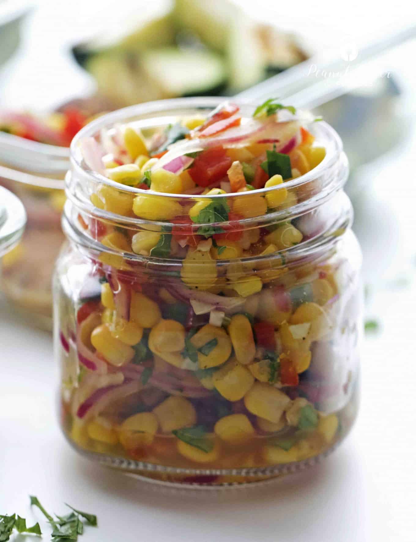 Grilled Adobo Chicken with Corn Relish - Peanut Butter and Fitness