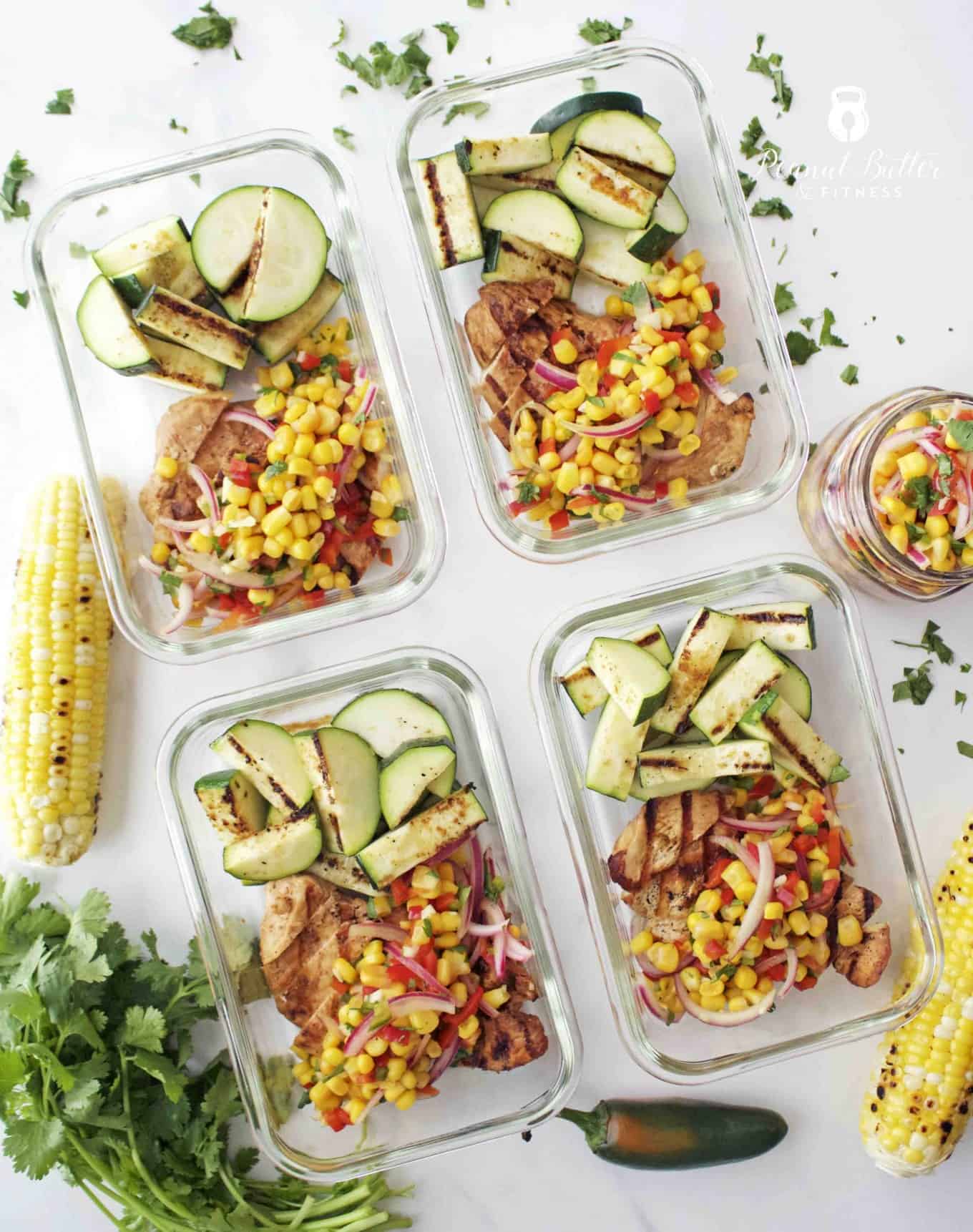 Grilled Adobo Chicken with Corn Relish - Peanut Butter and Fitness