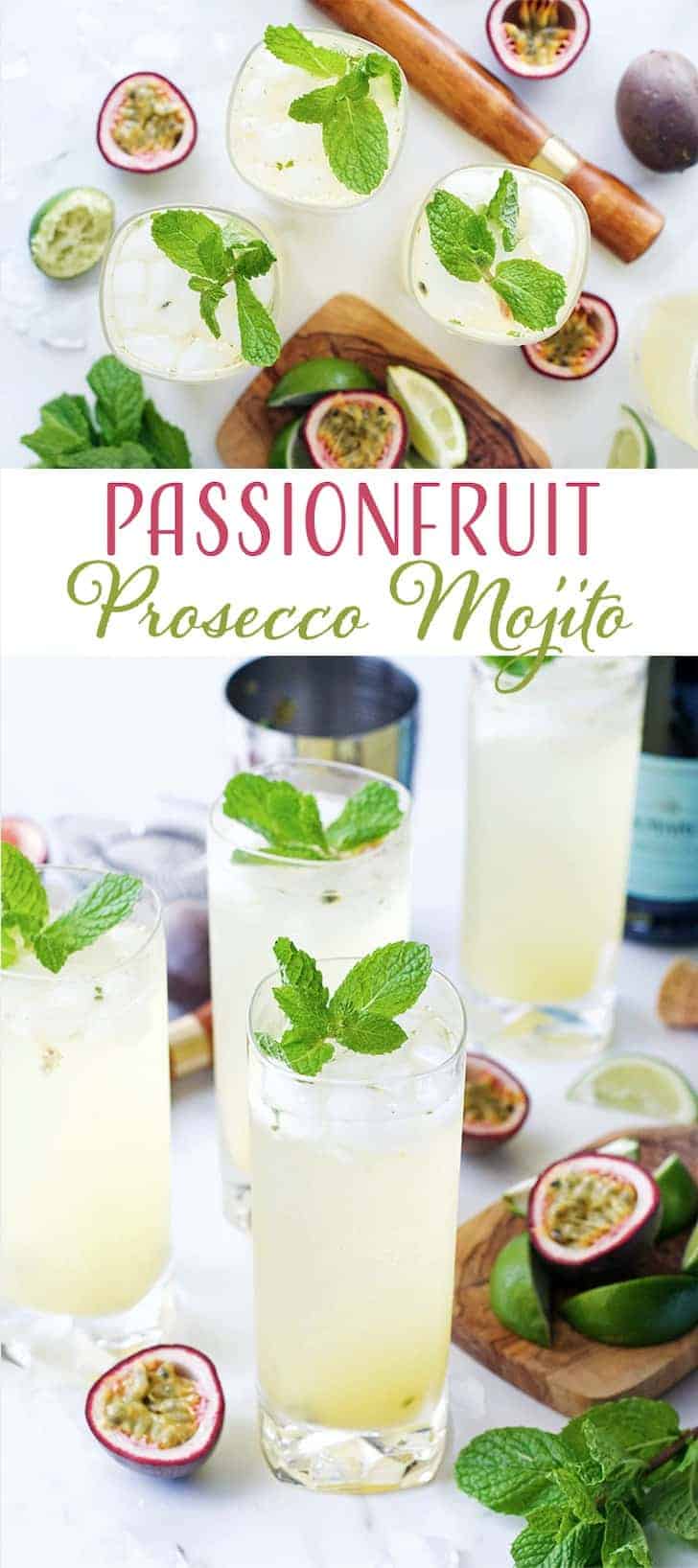 Passionfruit Prosecco Mojito - Peanut Butter and Fitness
