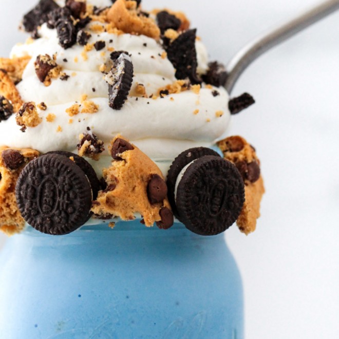 Cookie Monster Protein Shake - Peanut Butter and Fitness