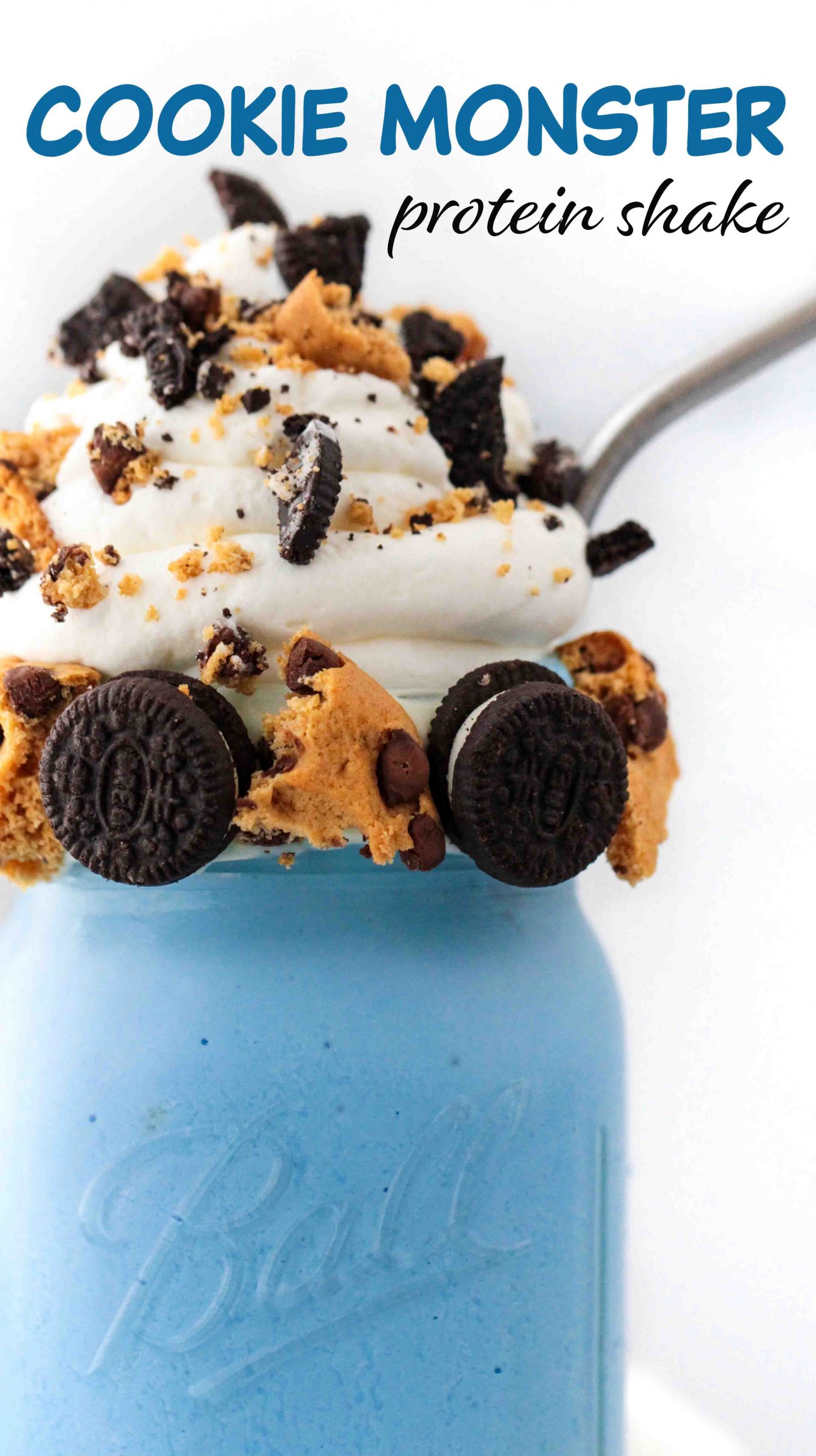 Cookie Monster Protein Shake - Peanut Butter and Fitness