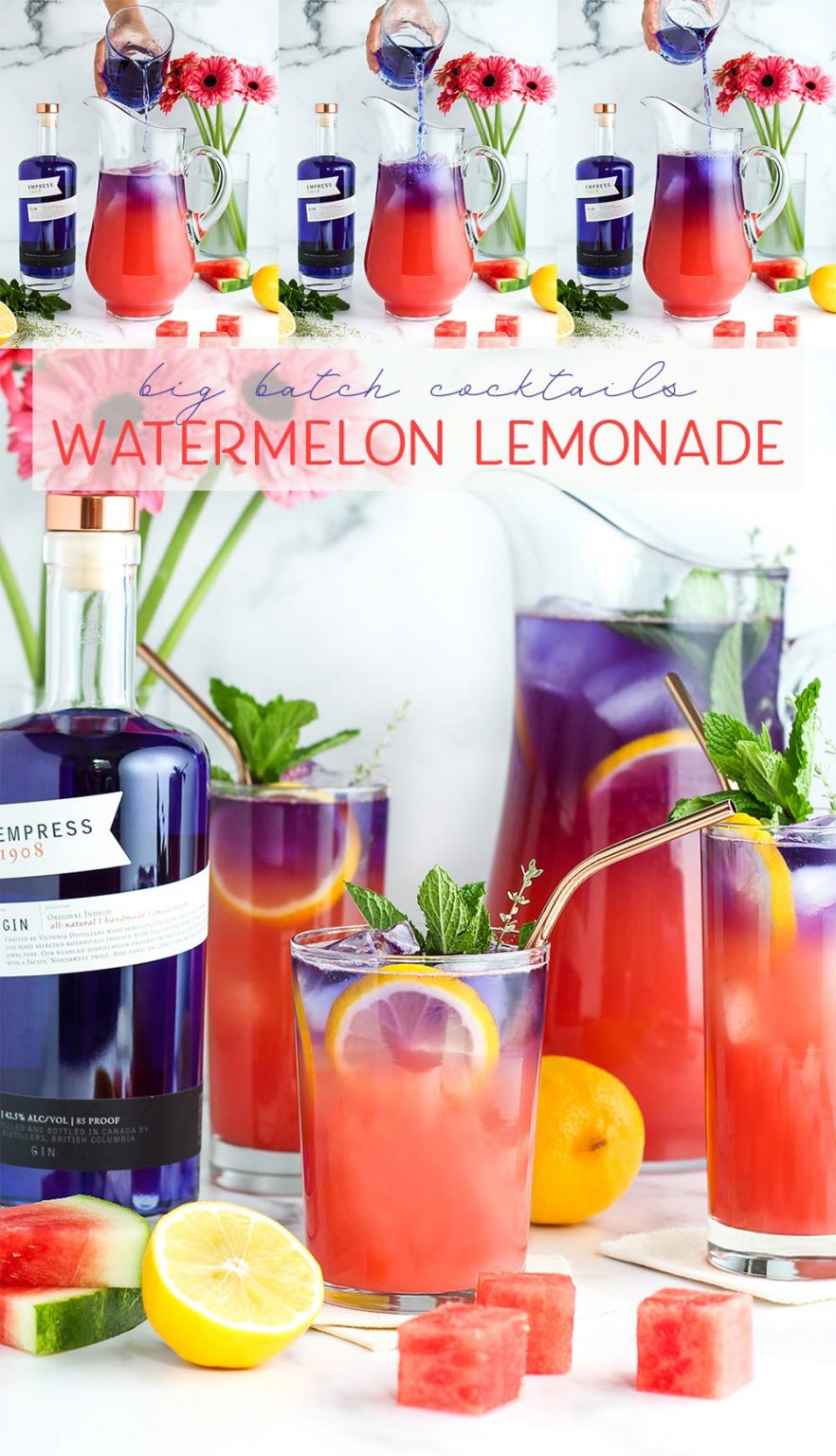 Big Batch Cocktails: Watermelon Lemonade - Peanut Butter and Fitness