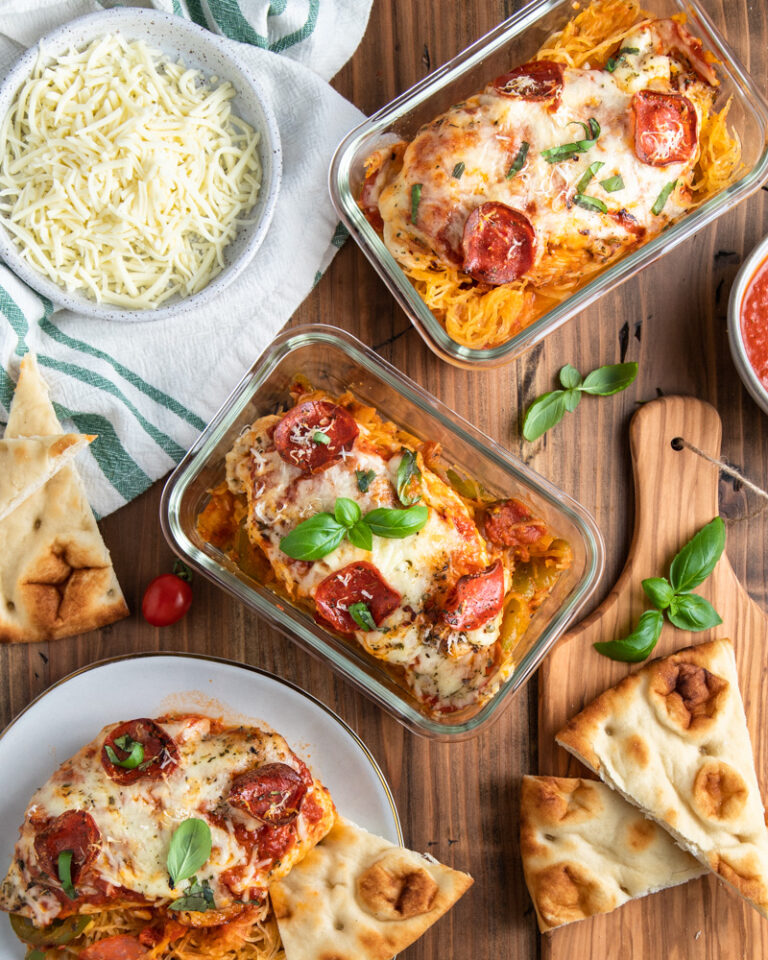 3 Cheese Pizza Chicken Bake - Peanut Butter and Fitness