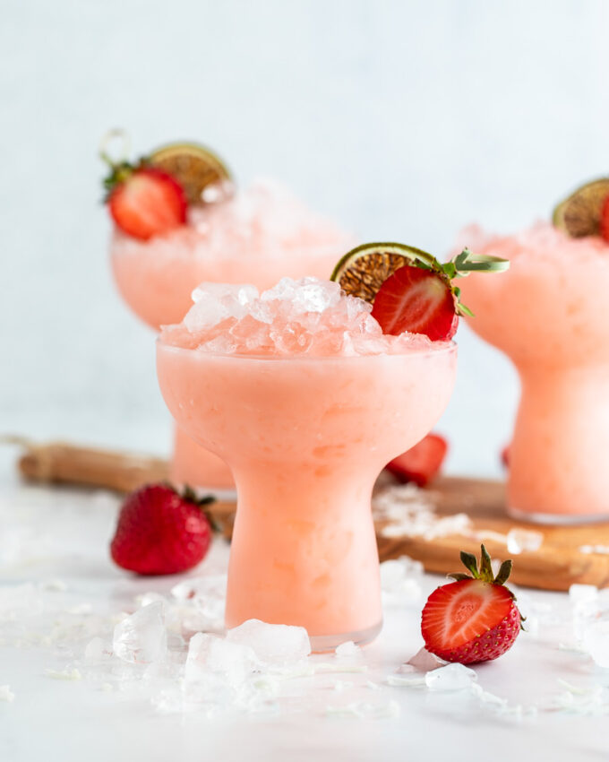 Strawberry Coconut Rum Cooler - Peanut Butter and Fitness