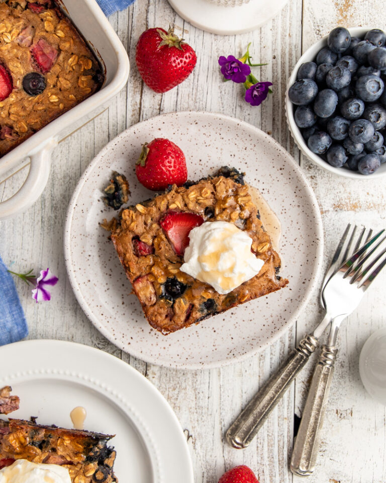 Mixed Berry Oatmeal Bake - Peanut Butter and Fitness