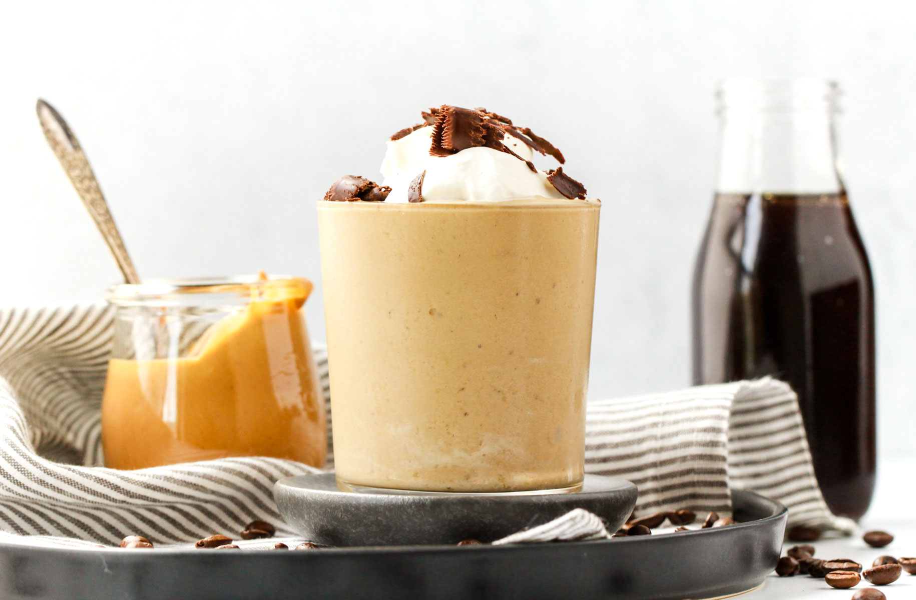 Dairy-Free Peanut Butter Cold Brew Protein Shake - Peanut Butter and ...