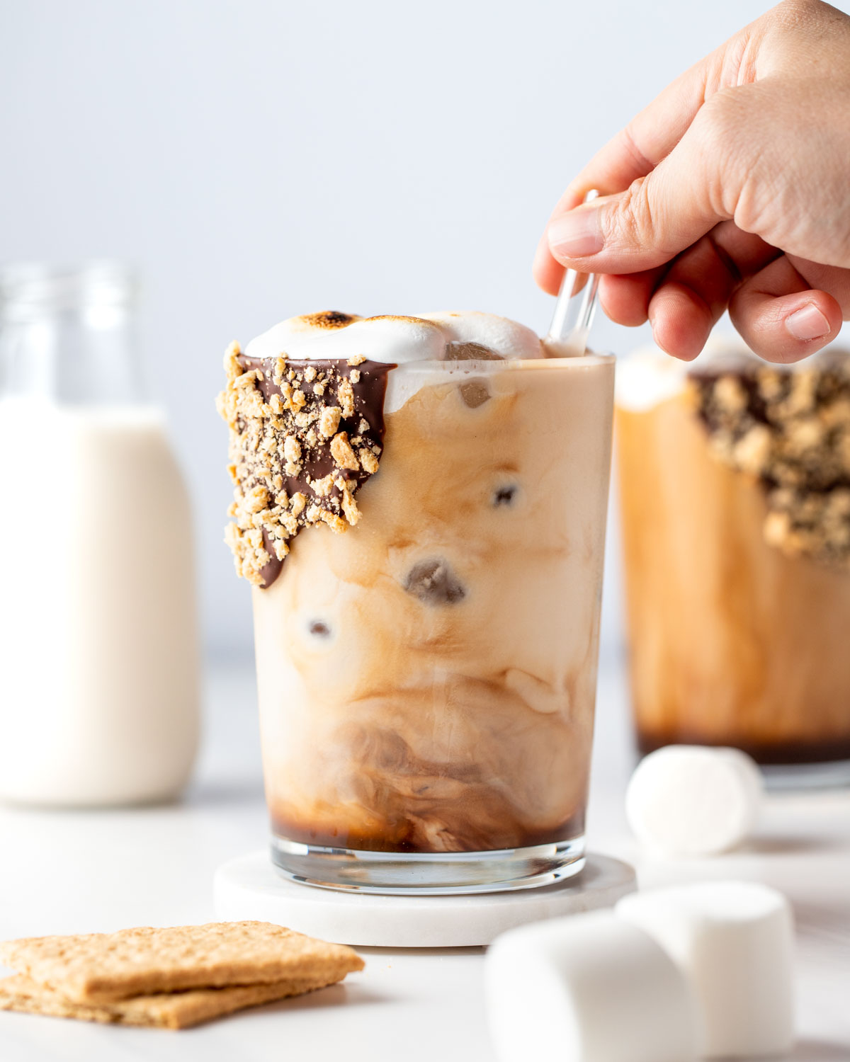 S'mores Iced Latte - Peanut Butter and Fitness