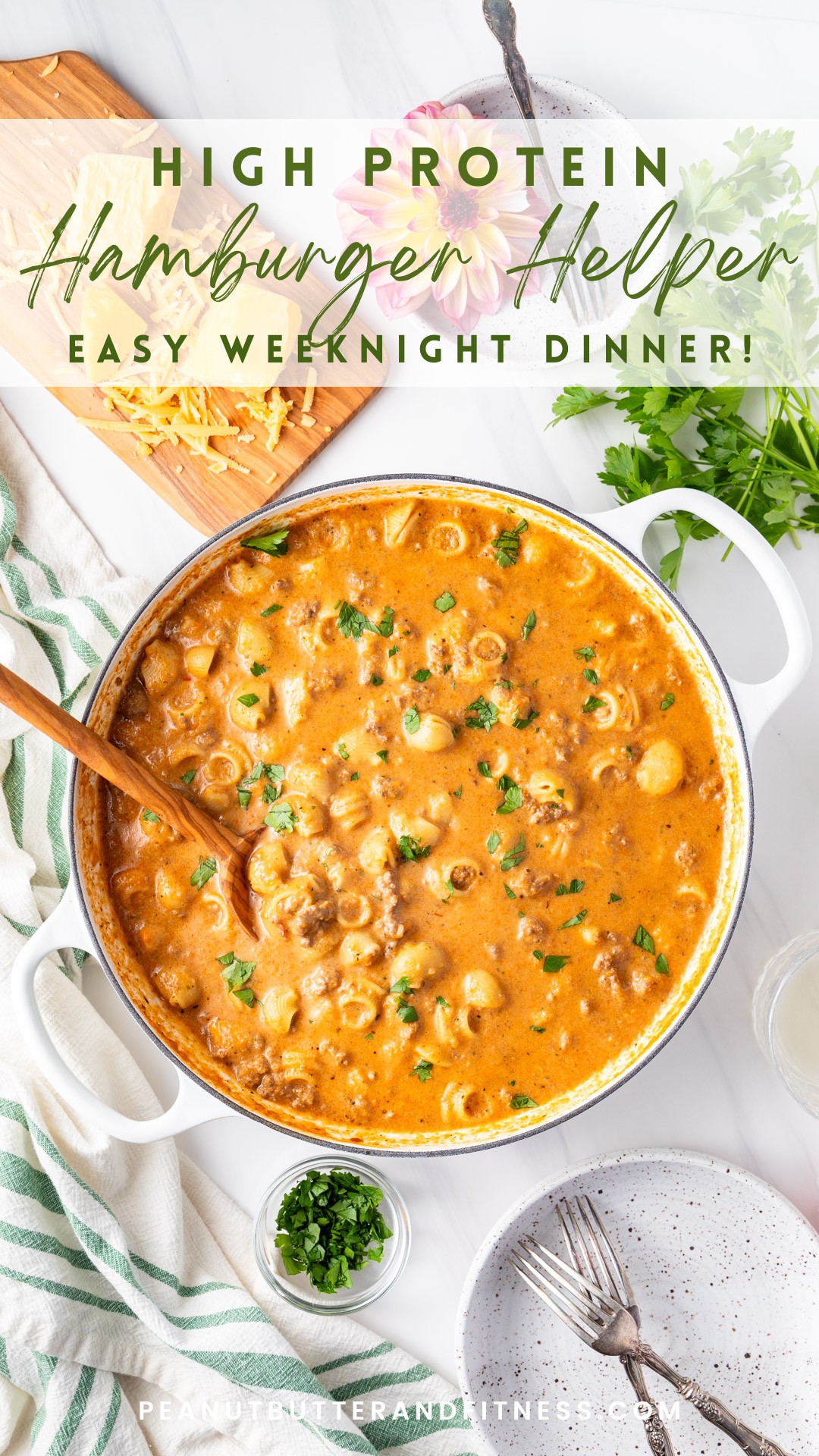 High Protein Hamburger Helper - Peanut Butter and Fitness