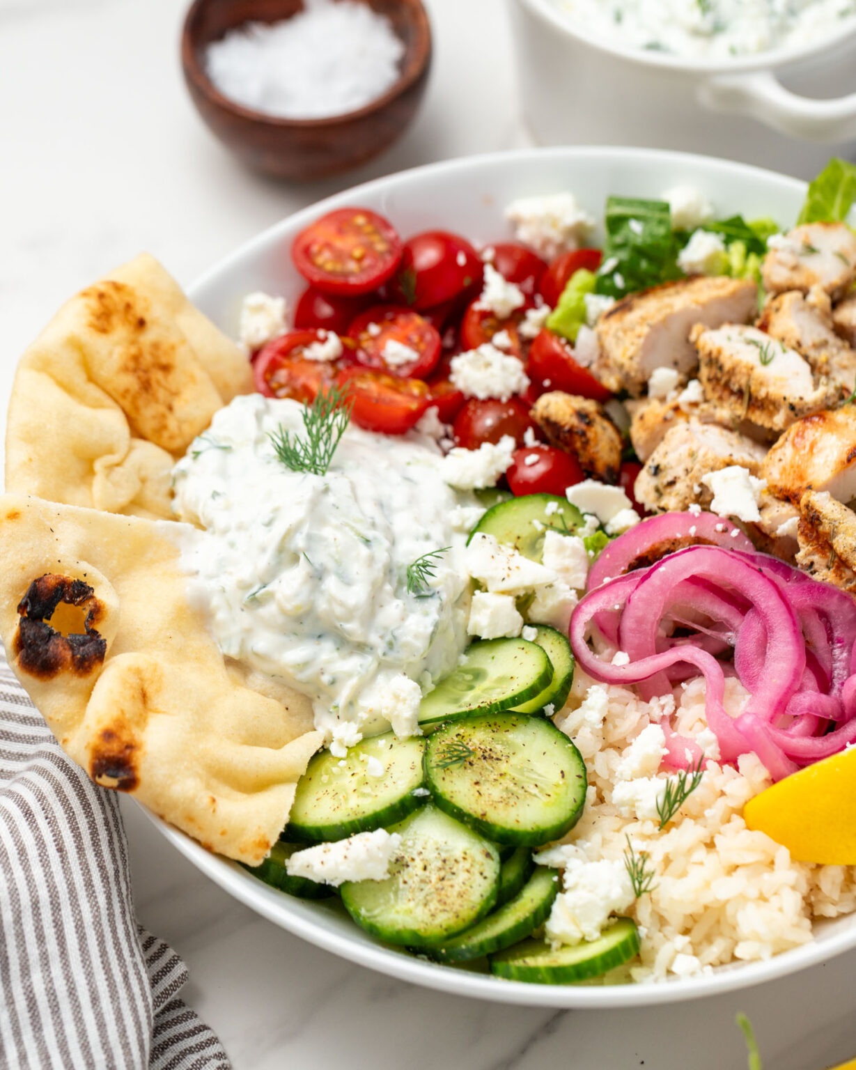 Chicken Tzatziki Bowls - Peanut Butter and Fitness