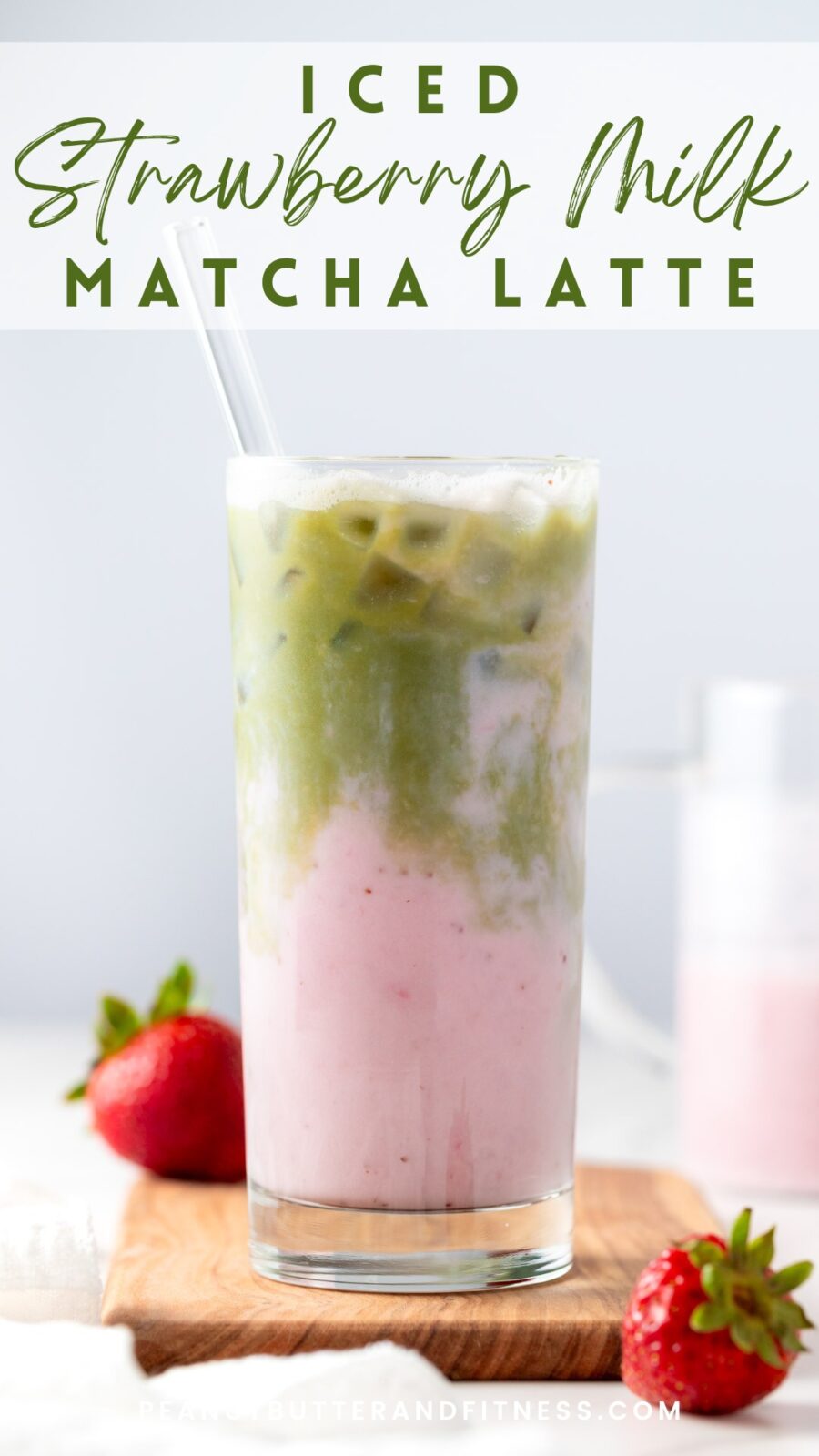 Strawberry Milk Matcha Latte - Peanut Butter and Fitness