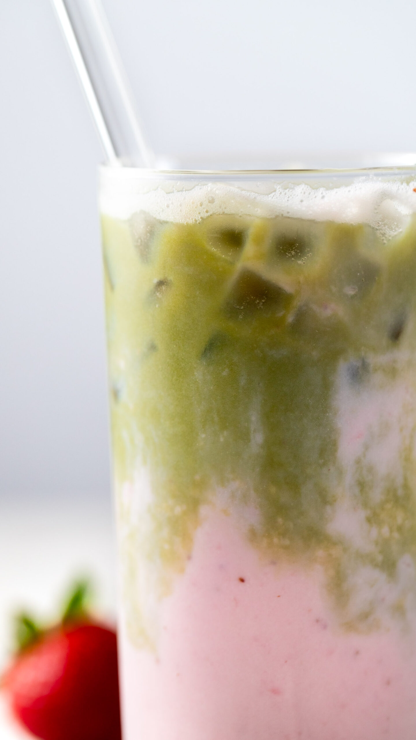 Strawberry Milk Matcha Latte - Peanut Butter and Fitness