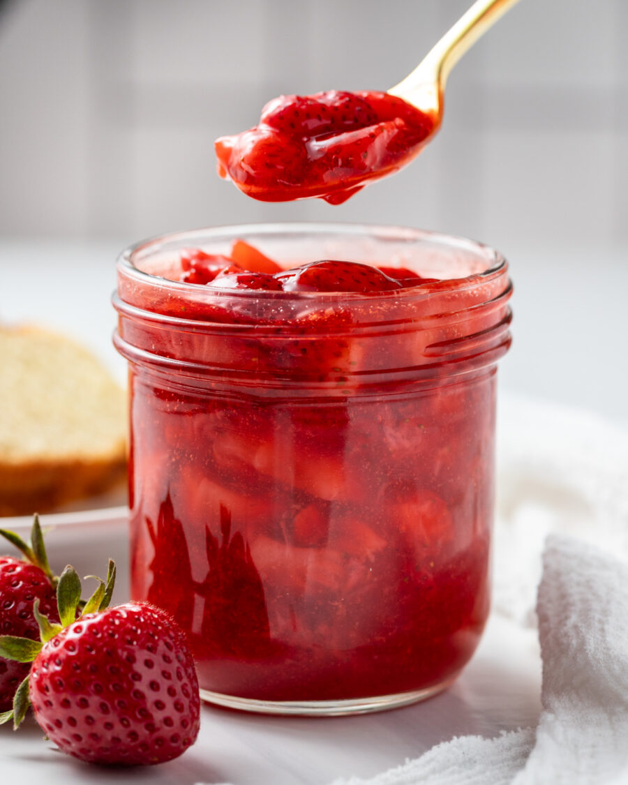 Homemade Strawberry Topping - Peanut Butter and Fitness