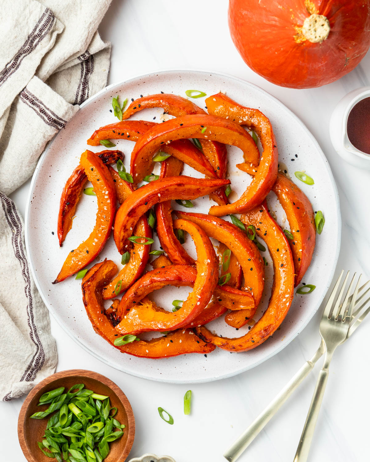 Miso Maple Glazed Red Kuri Squash - Peanut Butter and Fitness