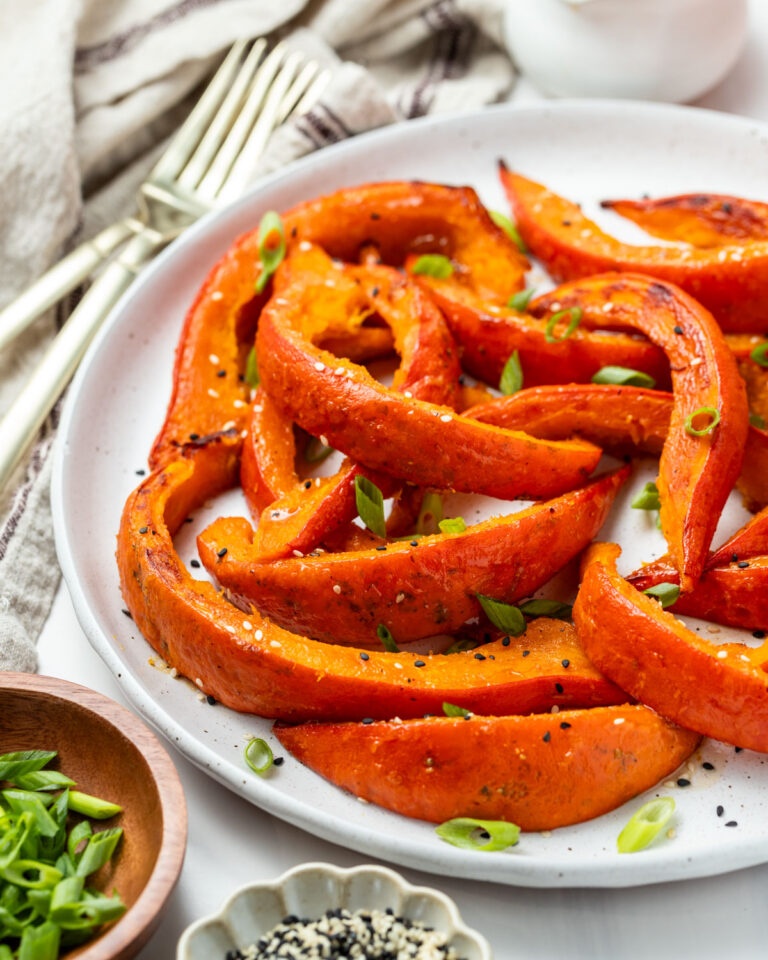 Miso Maple Glazed Red Kuri Squash - Peanut Butter and Fitness