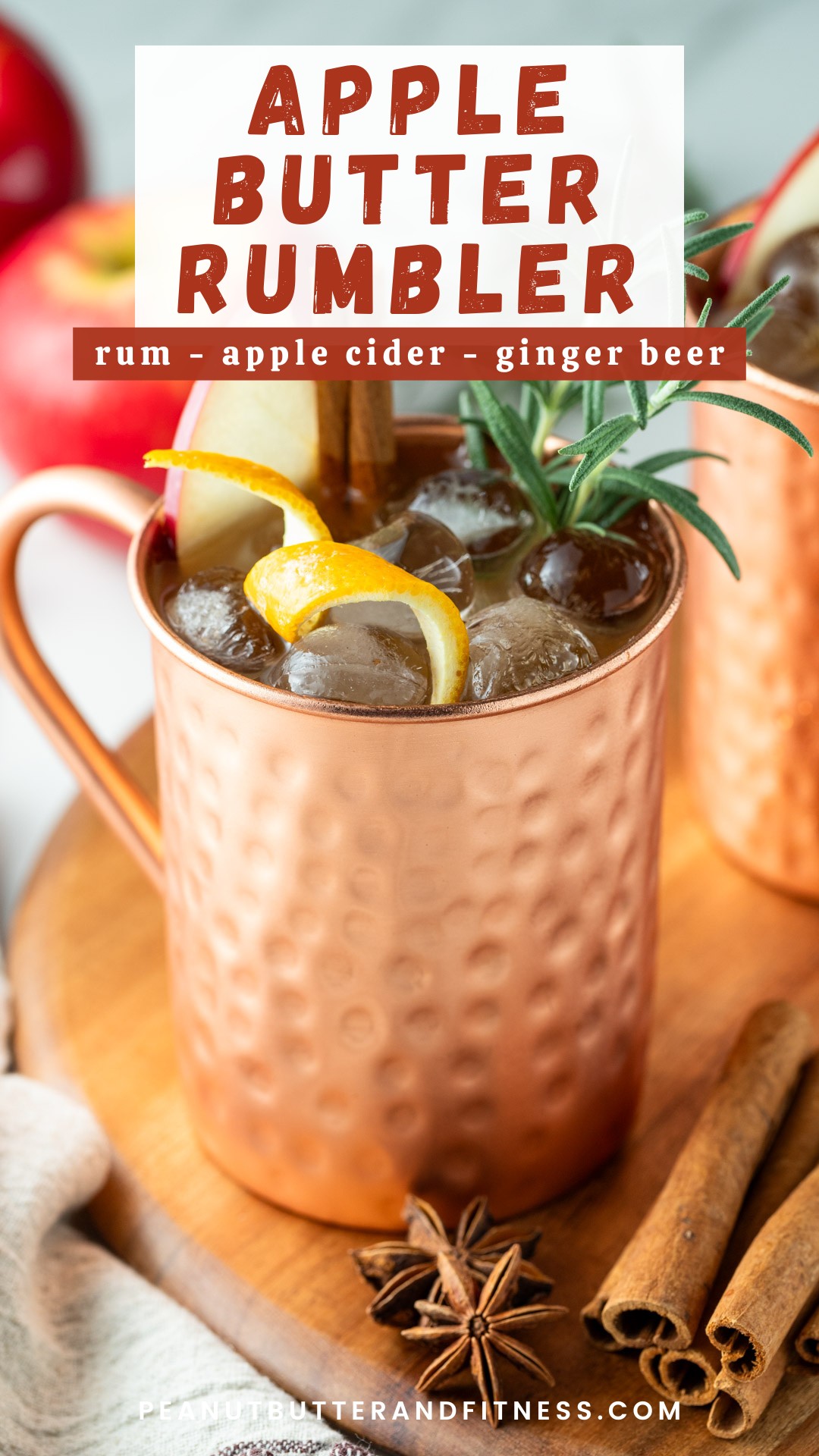 Apple Butter Rumbler Cocktail - Peanut Butter and Fitness