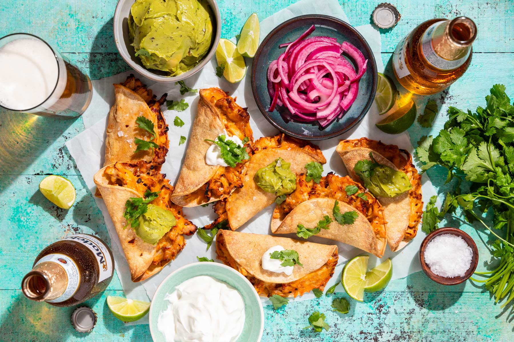 Sheet Pan Crispy Chicken Tacos - Peanut Butter and Fitness