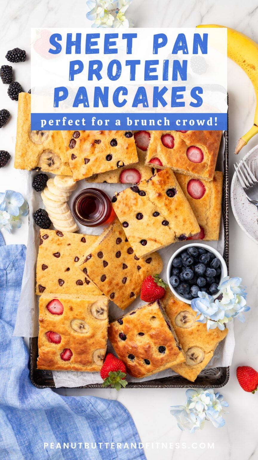 Sheet Pan Protein Pancakes - Peanut Butter and Fitness