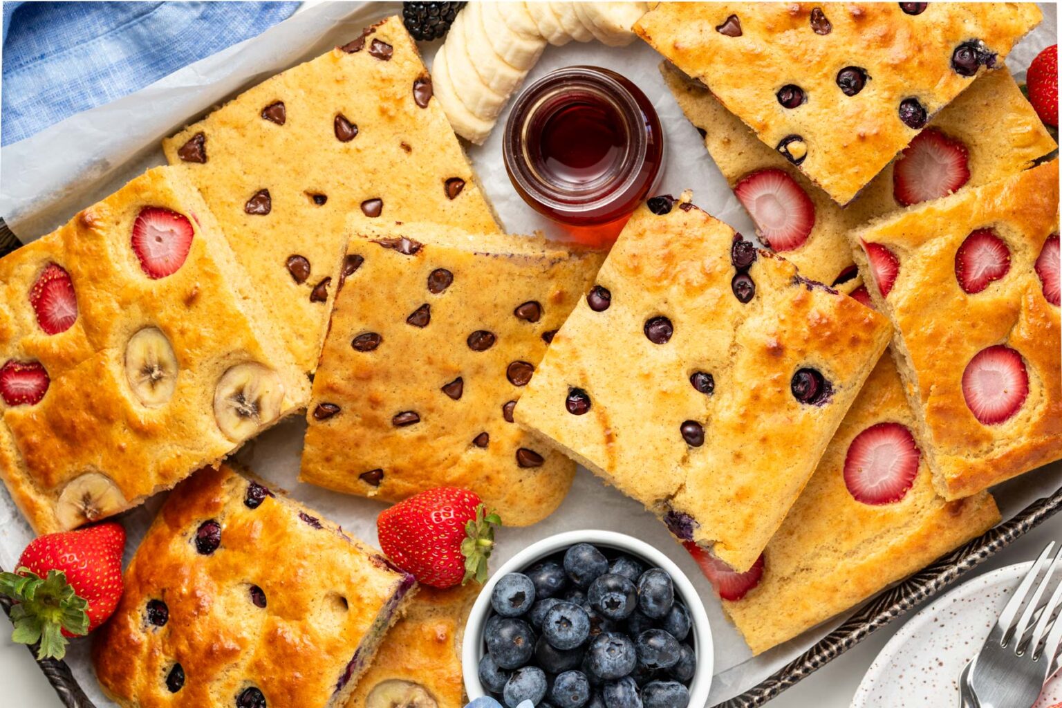 Sheet Pan Protein Pancakes - Peanut Butter and Fitness