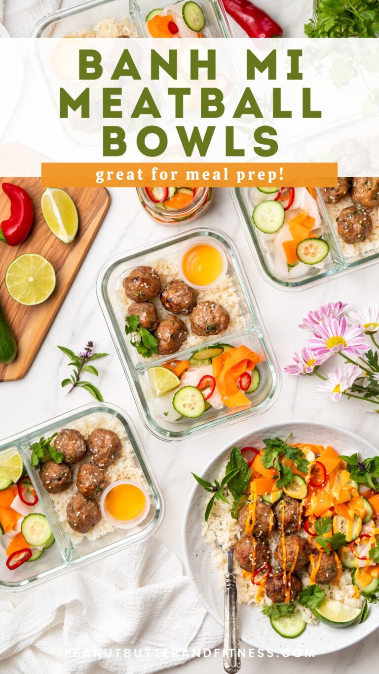 Banh Mi Meatball Bowls - Peanut Butter and Fitness