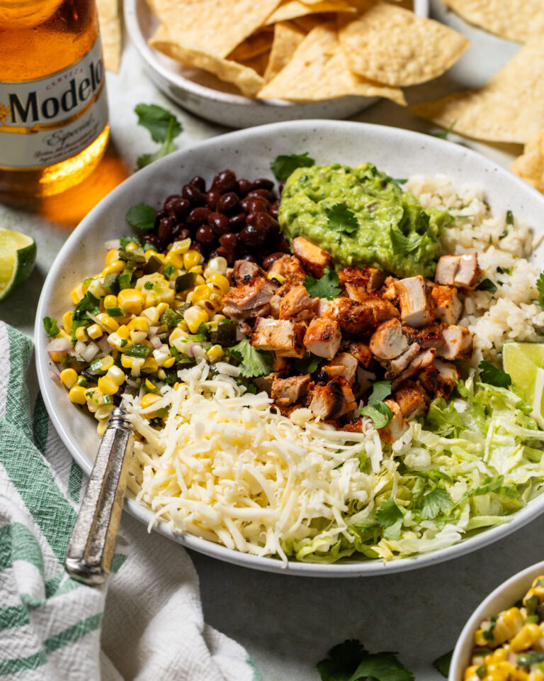 Copycat Chipotle Chicken Burrito Bowl - Peanut Butter and Fitness