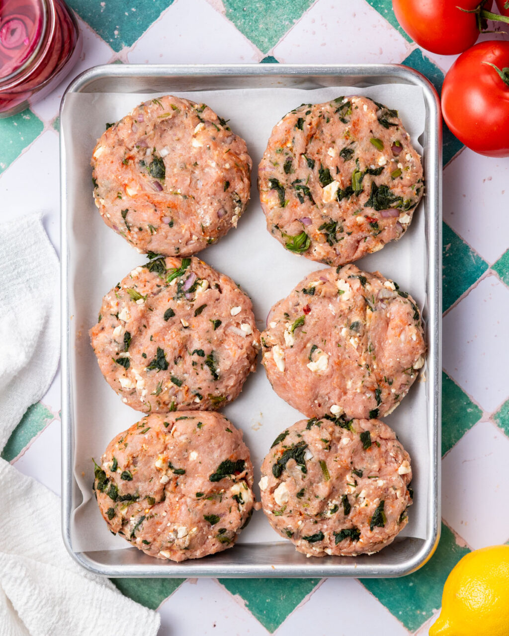 Greek Turkey Burgers - Peanut Butter and Fitness